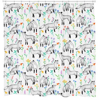 Sharp Shirter Floral Foxes/ Fox Shower Curtain - Bed Bath & Beyond ...