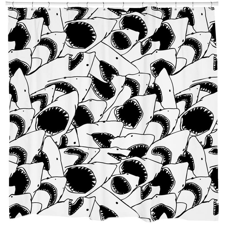 Sharp Shirter Forever Jaws Shower Curtain - Overstock - 11993740