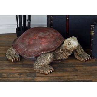 Multi-color Resin 30-inch x 21-inch x 12-inch Turtle Figurine - Bed ...