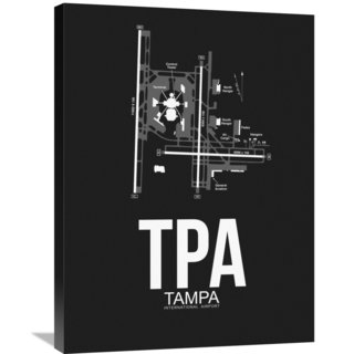 Naxart Studio 'TPA Tampa Airport' Black Stretched Canvas Wall Art - Bed ...
