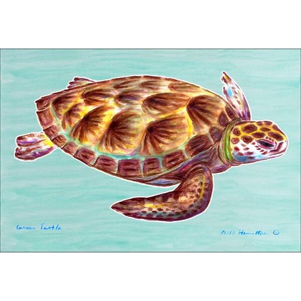 Betsy Drake Coastal Sea Turtle Door Mat - Bed Bath & Beyond - 12005171