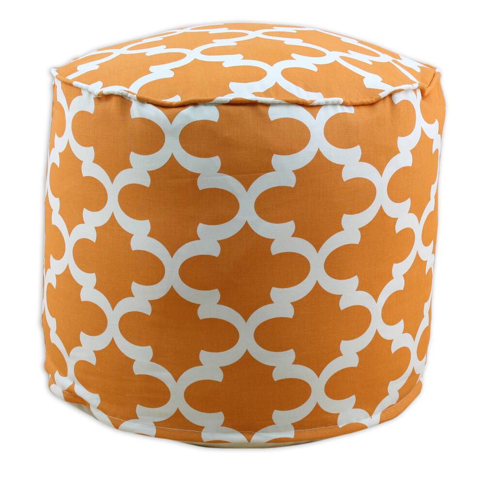 Fynn Cinnamon Macon Round High-corded Beads Hassock - Overstock - 12008187