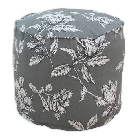 Antebellum Graphite Corded Hassock - Overstock - 12008250