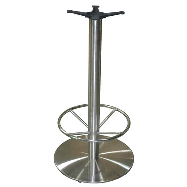 JI Bases Stainless Steel 22-inch Round Bar Height Table Base; 3-inch ...