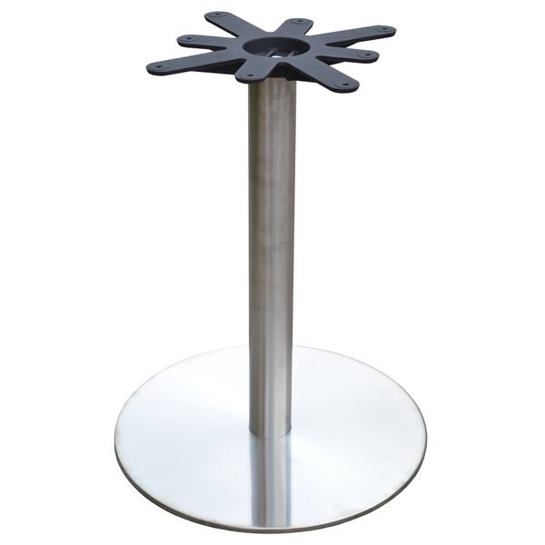 JI Bases Stainless Steel 22-inch Round Pedestal Table Base-3-inch ...