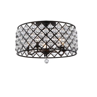Dainolite Espresso Crystal 5-light Large Pendant Fixture - Bed Bath ...