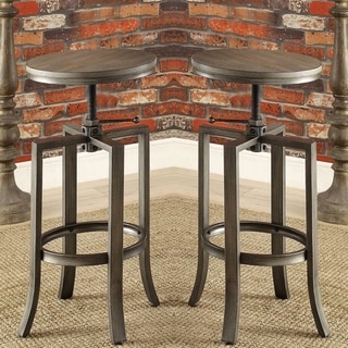 Corkscrew Industrial Design Adjustable Dining Bar Stools (Set of 2 ...