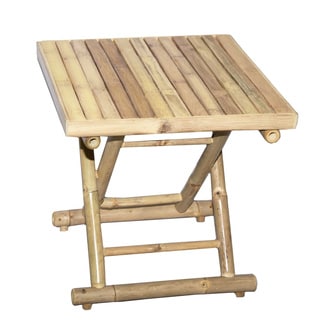 Handmade Natural Bamboo Square Folding Table - Bed Bath & Beyond - 12015166