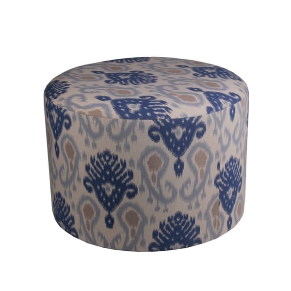 Privilege Blue 24 inch Round Ottoman Bed Bath Beyond 12015809