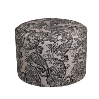 Privilege Brown 24-inch Transitional Round Ottoman - Bed Bath & Beyond ...