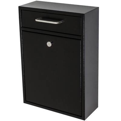 Mail Boss Black Metal Locking Security Drop Box - Overstock - 12021685