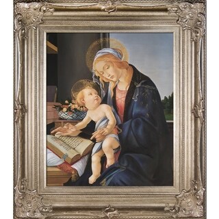 La Pastiche Sandro Botticelli 'Madonna of the Book' Hand Painted Framed ...