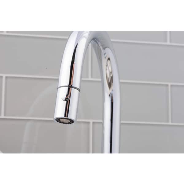 Hahn Ultra-modern Chrome Single-lever Pull-down Kitchen Faucet - Bed ...