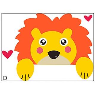 HomeSource Lion Switch Multicolor 3-inch x 4-inch Removable Wall ...