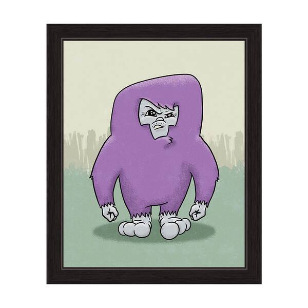 Art and Photo Decor 'Grumpy Purple Monster' Graphic Wall Art Print With ...