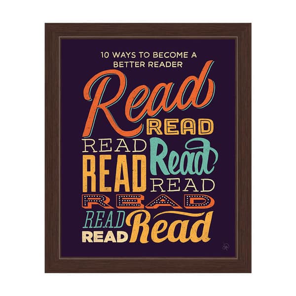 '10 Ways to Become a Better Reader' Espresso Frame Graphic Wall Art ...