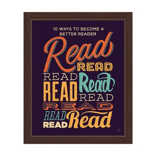 '10 Ways to Become a Better Reader' Espresso Frame Graphic Wall Art ...
