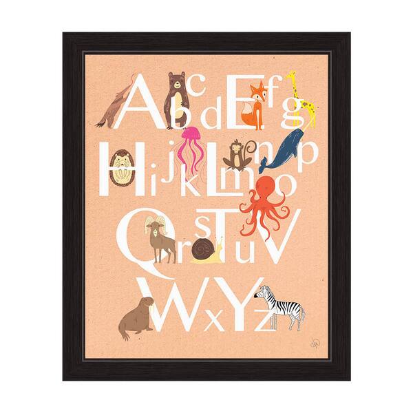 'A to Z Animals' Graphic Wall Art with Black Frame - Bed Bath & Beyond ...