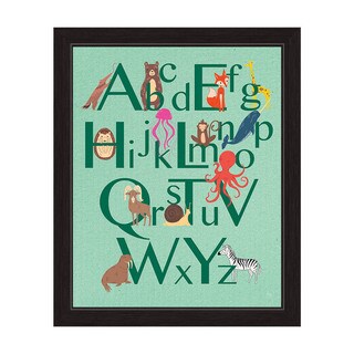 'A to Z Animals' Black Framed Wall Graphic Art Print - Bed Bath ...