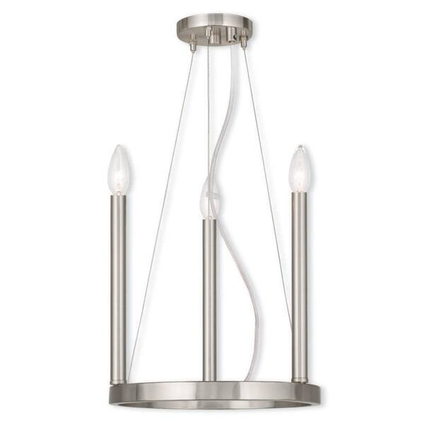 Livex Lighting Alpine 3-light Brushed Nickel Mini Chandelier - Bed Bath ...