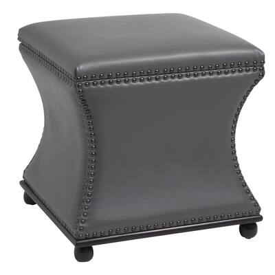 Seward Grey Storage Stool - Overstock - 12036903