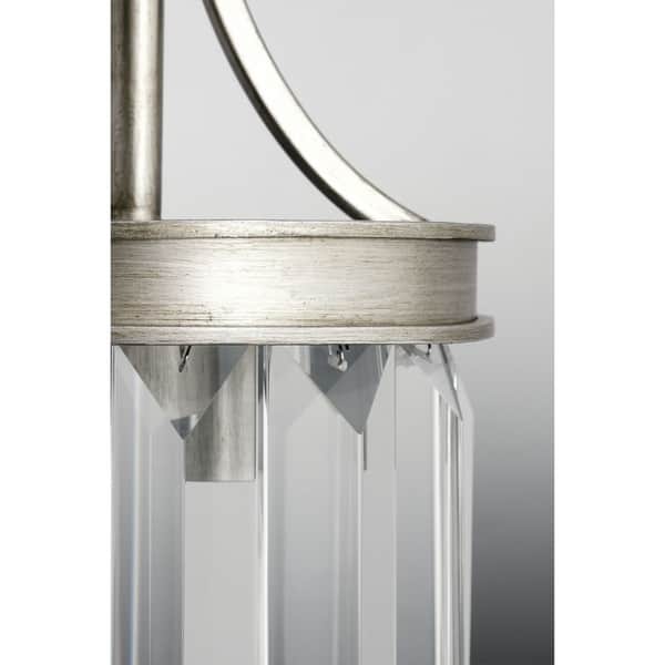 Progress Lighting Glimmer Grey Metal, Steel, Glass 3-light Semi-flush ...