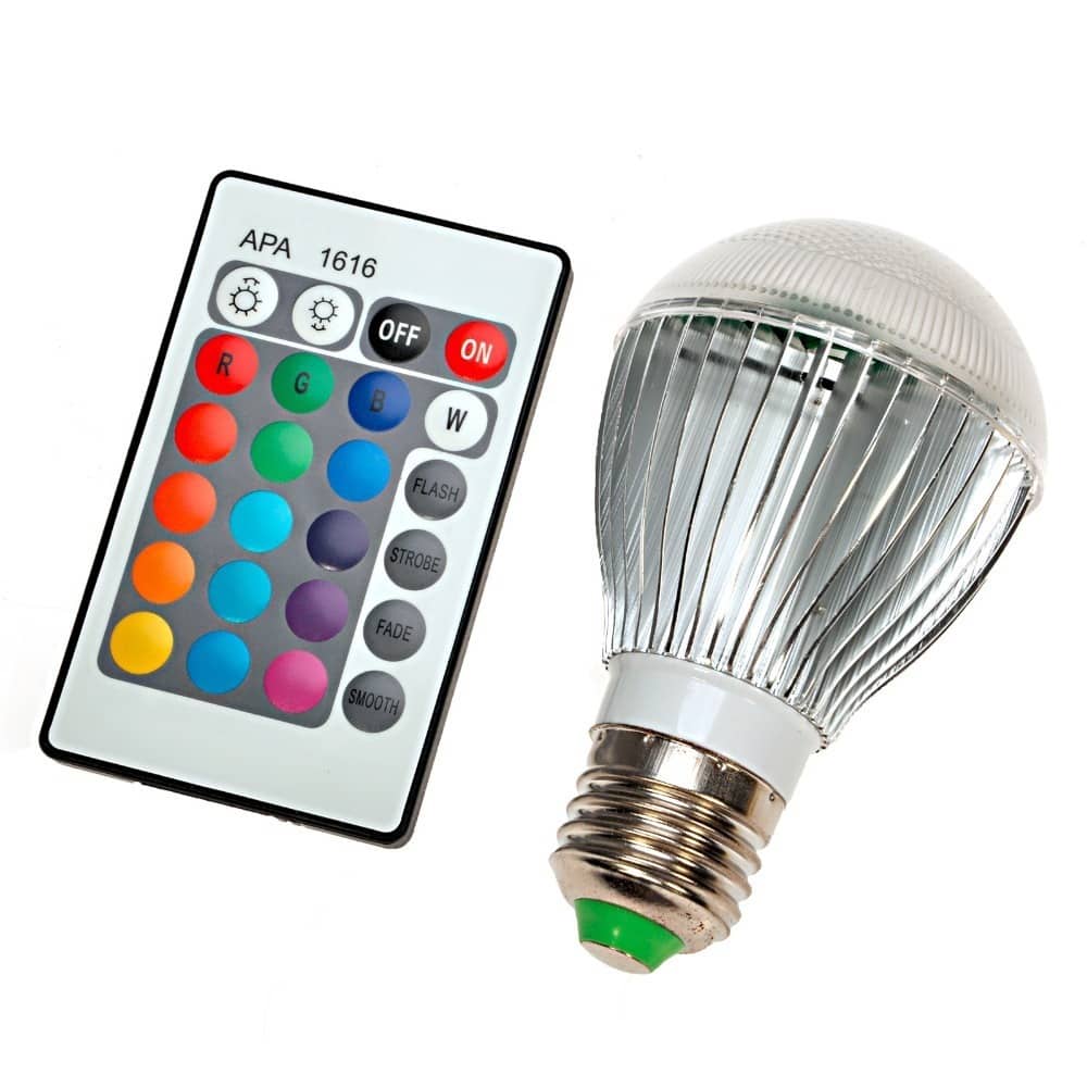Color Changing LED Light Bulb with Remote Control - Overstock - 12067188
