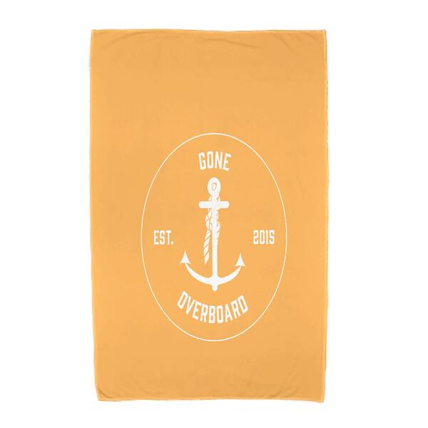 36 x 72-inch Gone Overboard Word Print Beach Towel - Bed Bath & Beyond ...