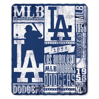 MLB 031 Dodgers Strength Fleece Throw - Bed Bath & Beyond - 12069277
