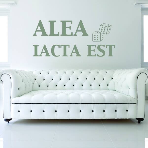 Style and Apply 'Alea Iacta Est' Vinyl Wall Decal - Bed Bath & Beyond ...