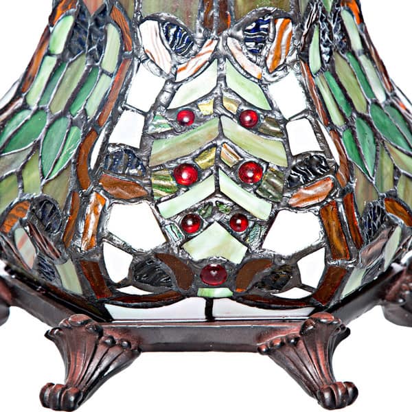 Tiffany-Style Victorian Multicolor Resin Art Glass 22.75-inch High ...