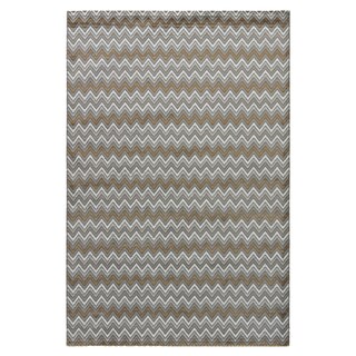 Rowena Chevron Gray/ Tan Area Rug - 2' x 3' - Bed Bath & Beyond - 12088122