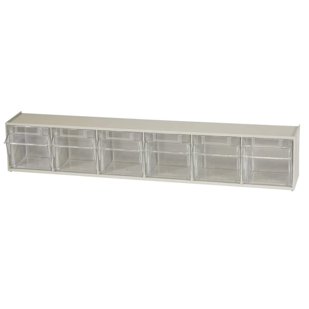 Akro-Mils TiltView Tan Plastic 6-bin Cabinet - Overstock - 12094596