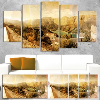 Mountain and Lofty Lake - Landscape Photo Canvas Art Print - Green ...