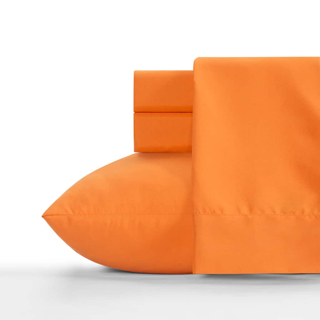 Crayola Outrageous Orange Soft Brushed Microfiber Bed Sheet Set ...