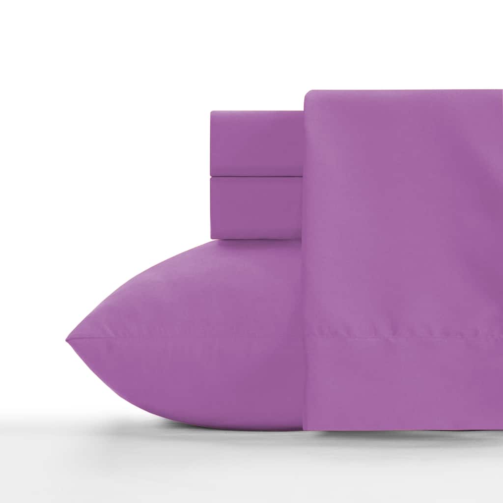 Crayola Vivid Violet Soft Brushed Microfiber Bed Sheet Set - Overstock ...