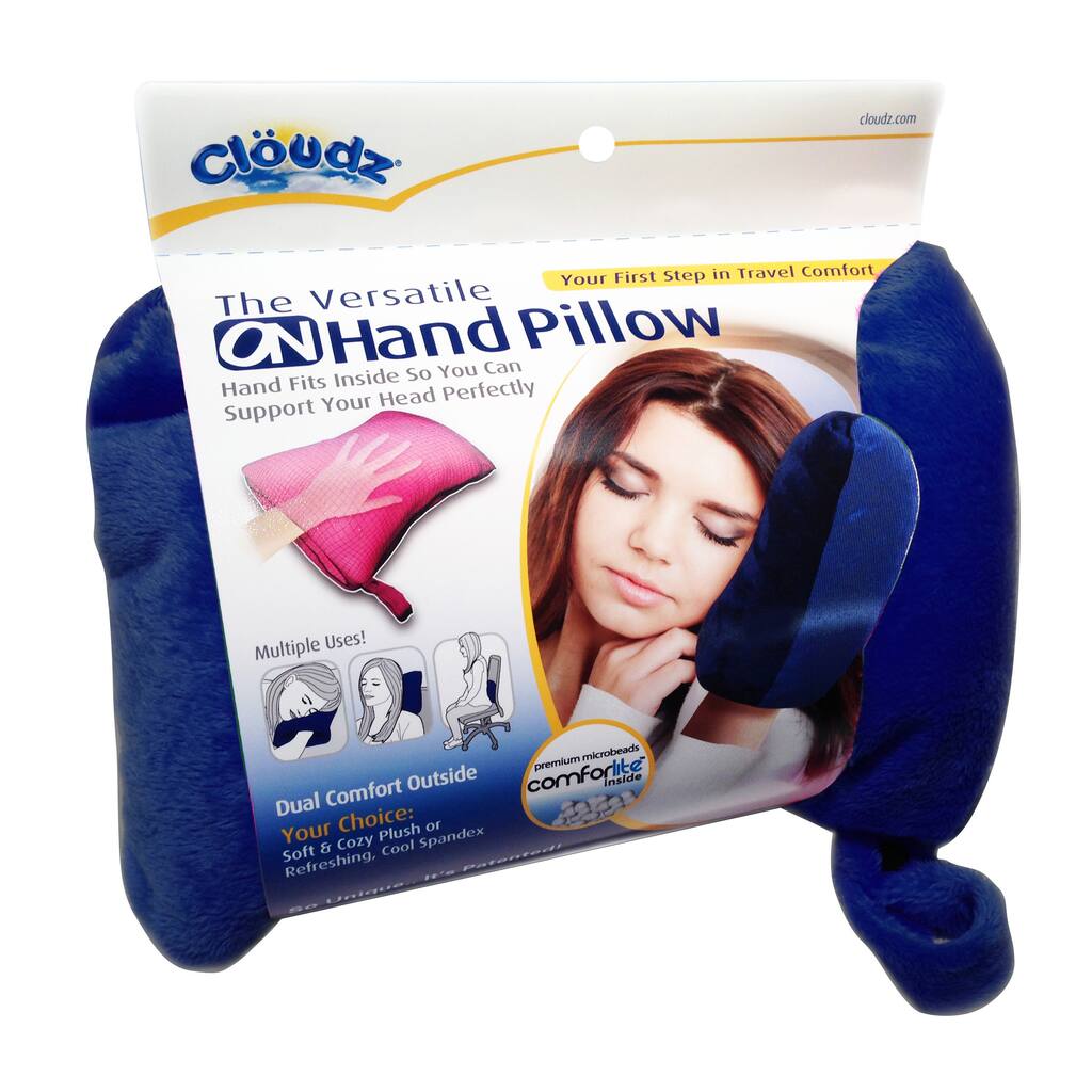 Cloudz On-Hand Microbead Pillow (Pink or Navy) - Overstock - 12112658