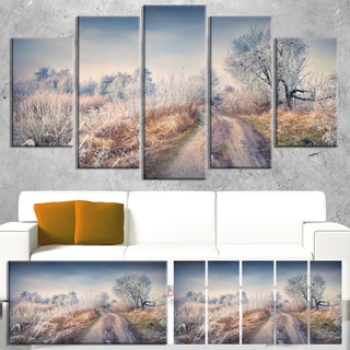 First Frost in Forest - Landscape Photography Canvas Art Print - Bed ...