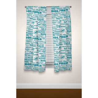The Northwest Company NFL Miami Dolphins Multicolored Curtain Panel ...