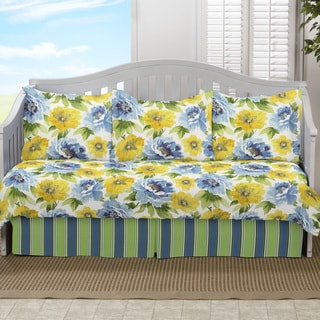 Gianna Floral 5-piece Yellow and Blue Daybed Set - Bed Bath & Beyond - 12121407