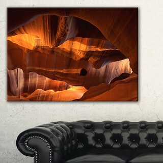 Red Limestone Caves - Landscape Photo Canvas Art Print - Yellow - Bed ...