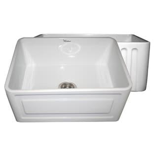 Fireclay Reversible Sink with Concave and Fluted Front Aprons - Bed ...