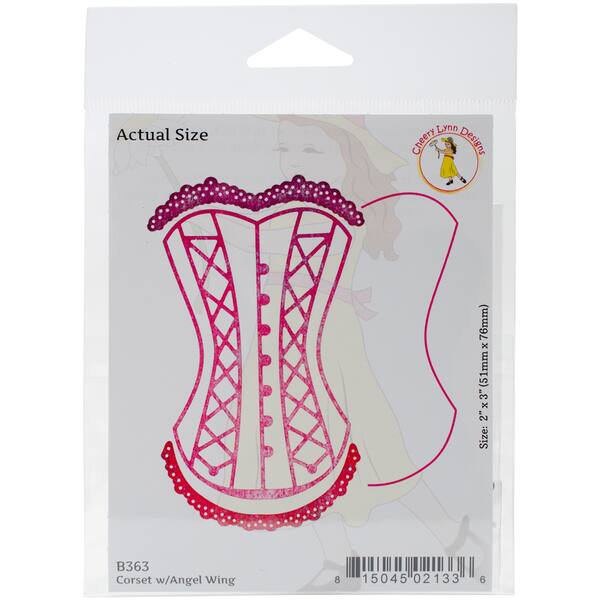 Cheery Lynn Designs Steampunk Die Corset W/ Angel Wing, 2"X3" - Bed ...