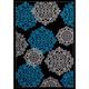 Modern Trendz Collection Turquoise/White Polypropylene Persian Rug - 5 ...