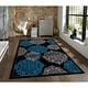 Modern Trendz Collection Turquoise/White Polypropylene Persian Rug - 5 ...