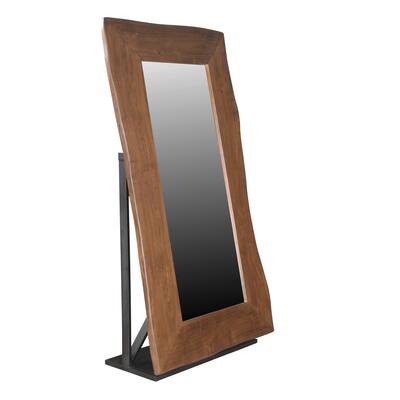 Christopher Knight Home Honey Brown Wood and Iron Mirror - Overstock ...