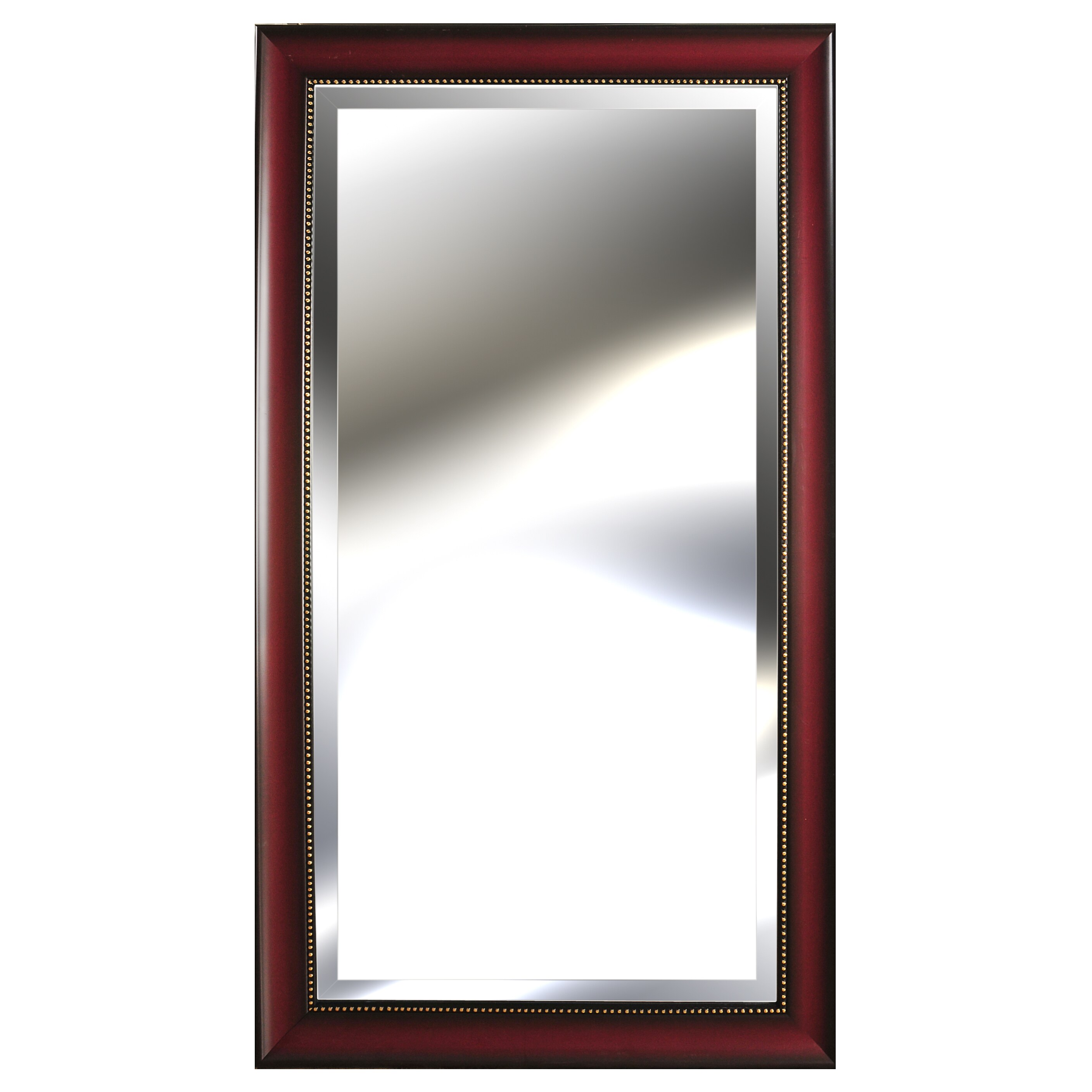 Pinnacle Woodtone Bead Accent 24 inch X 48 inch Mirror Walnut 24 X 48