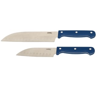 Ginsu Essential Series 2-Piece Stainless Steel Santoku Knife Set ...