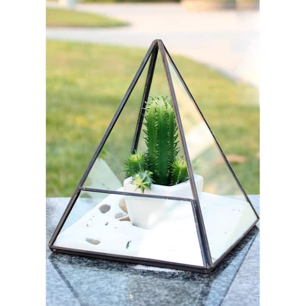 Pentahedron Pyramid Black Copper and Glass 5.5-inch x 7.5-inch ...