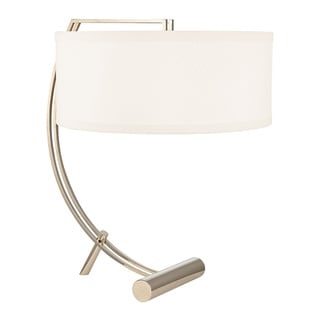 Hudson Valley Deyo 2-light Polished Nickel Table Lamp, White - Bed Bath ...
